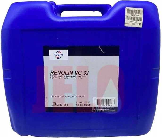 Fuchs Renolin Vg 32 20L Olej Hydrauliczny Hlp - Opinie i ceny na Ceneo.pl