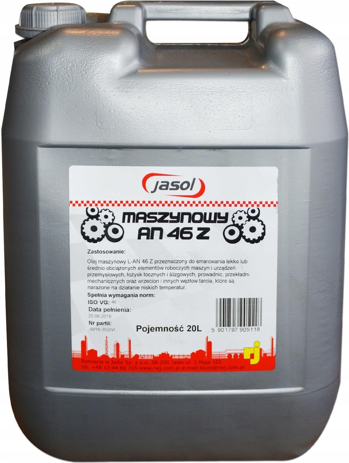 Jasol Olej Maszynowy Zimowy Lan 46 Z 20L Niskokrzepnący - Opinie i ceny na Ceneo.pl
