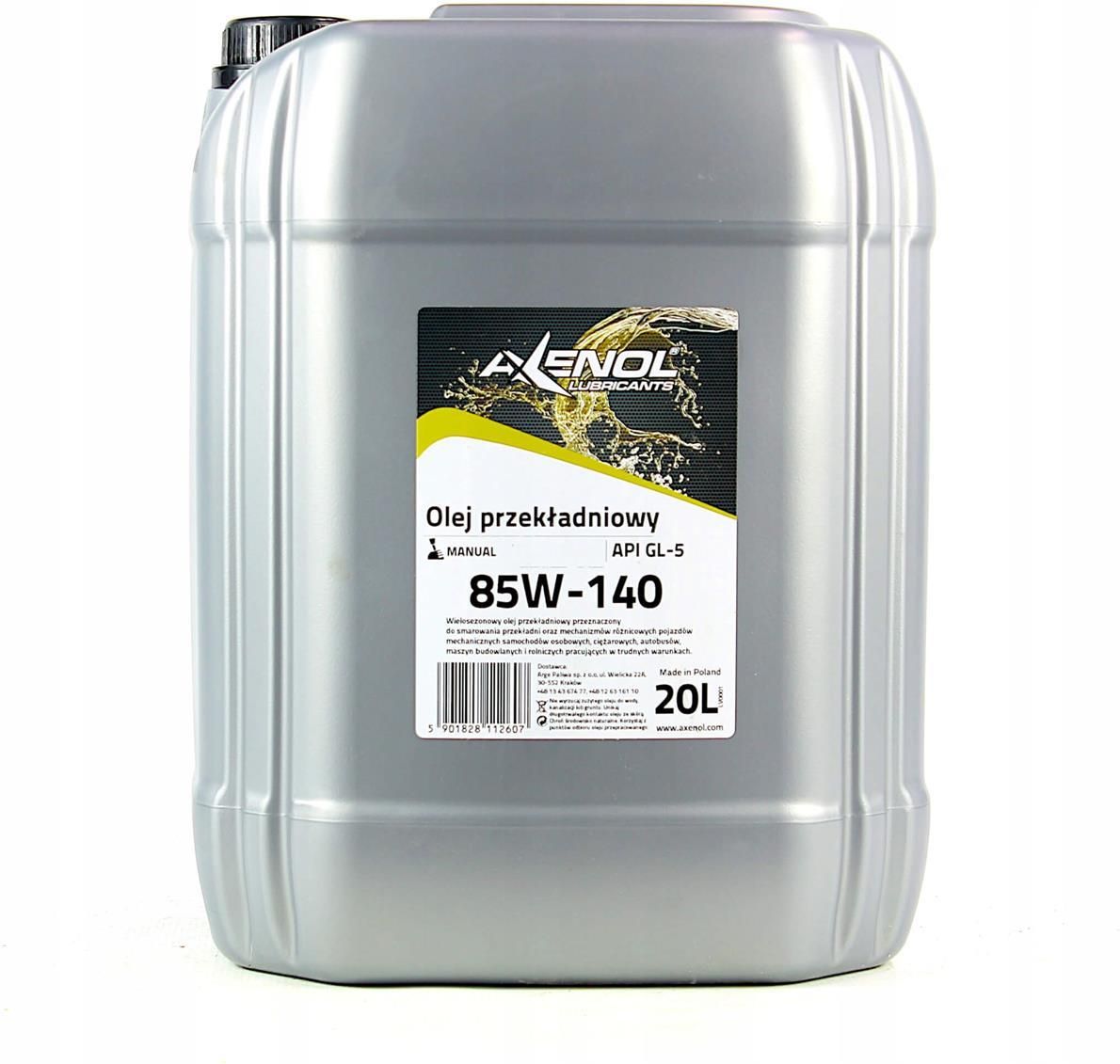 Axenol Olej 85W140 20L - Opinie i ceny na Ceneo.pl