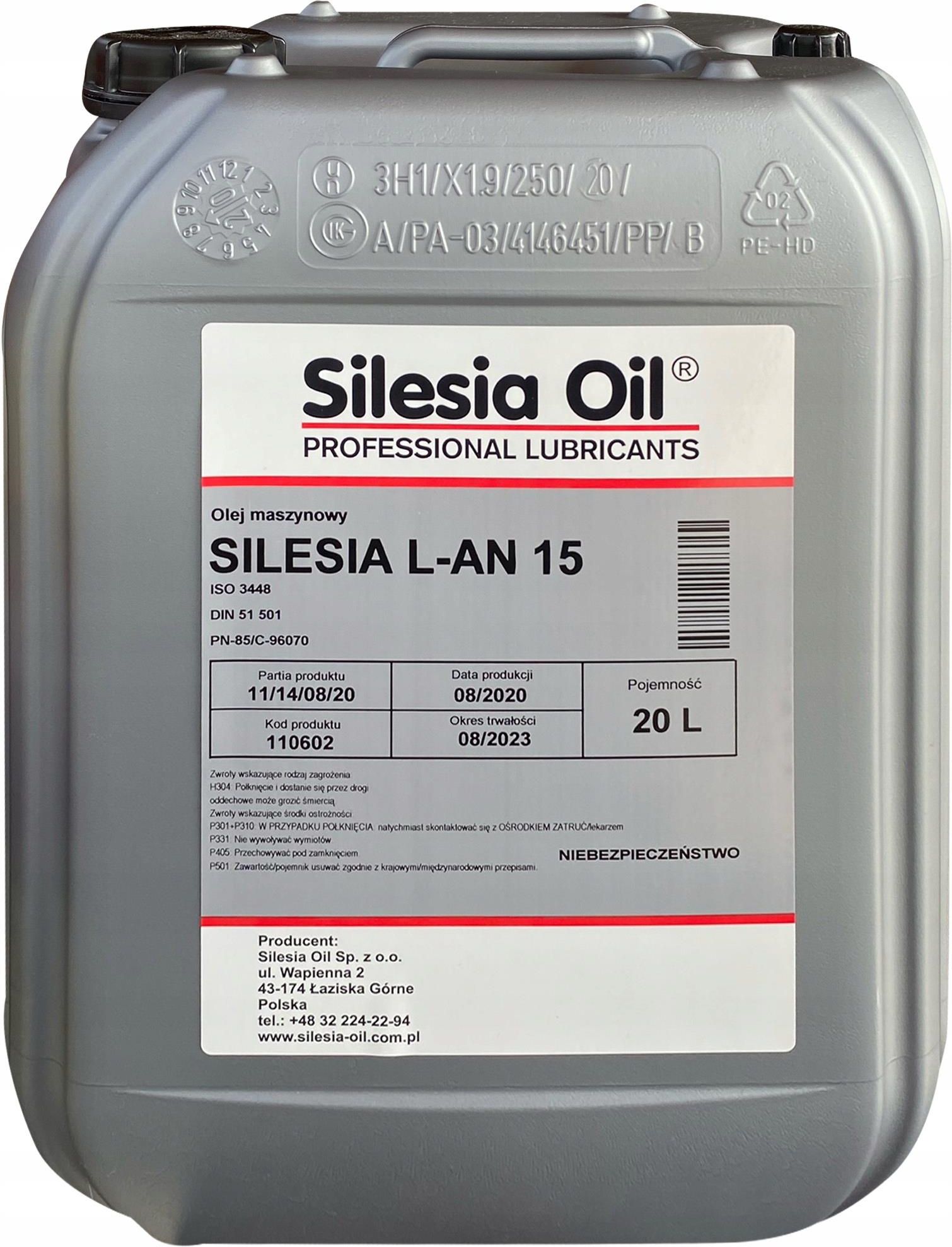 Silesia Oil Olej Maszynowy Lan 15 20L - Opinie i ceny na Ceneo.pl