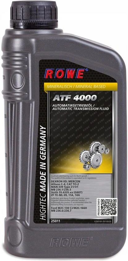 Rowe Hightec Atf 4000 Dexron Iid 1L - Opinie i ceny na Ceneo.pl