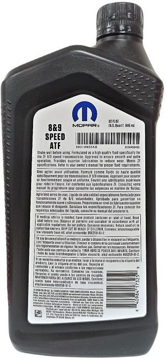 Mopar Olej 8&9 Speed Atf 68218925Aa Chrysler - Opinie i ceny na Ceneo.pl