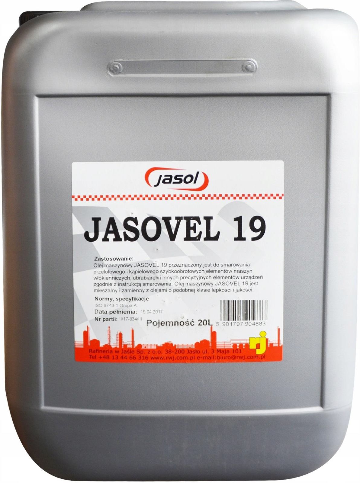 Jasol Olej Maszynowy Iso Vg 10 20L - Opinie i ceny na Ceneo.pl