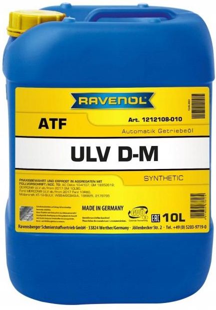Ravenol Atf Ulv D-M 10L Ford Mercon Akcyza - Opinie i ceny na Ceneo.pl
