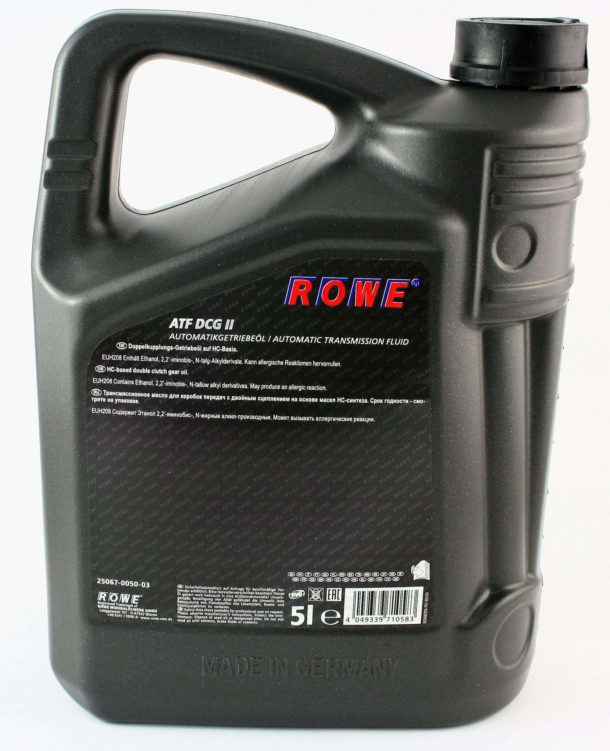 Rowe Olej Hightec Atf Dcg Ii 5L - Opinie i ceny na Ceneo.pl