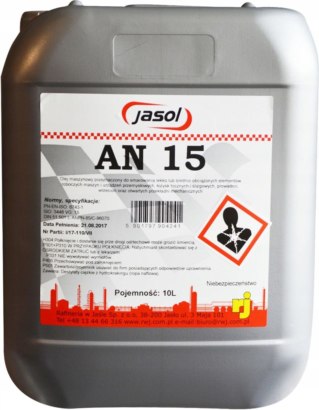 Jasol Olej Maszynowy Iso 3448 Din 51 501 L-An Vg15 10L - Opinie i ceny ...