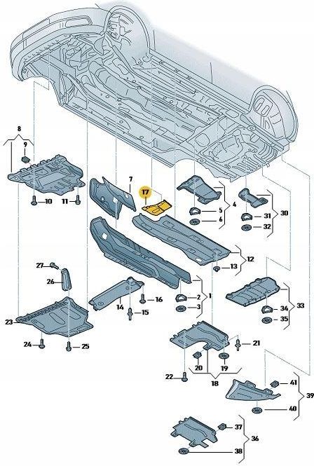 Skoda Oe Osłona Nakładka Podwozia Podłogi Octavia 3 5Q0825271A A ...