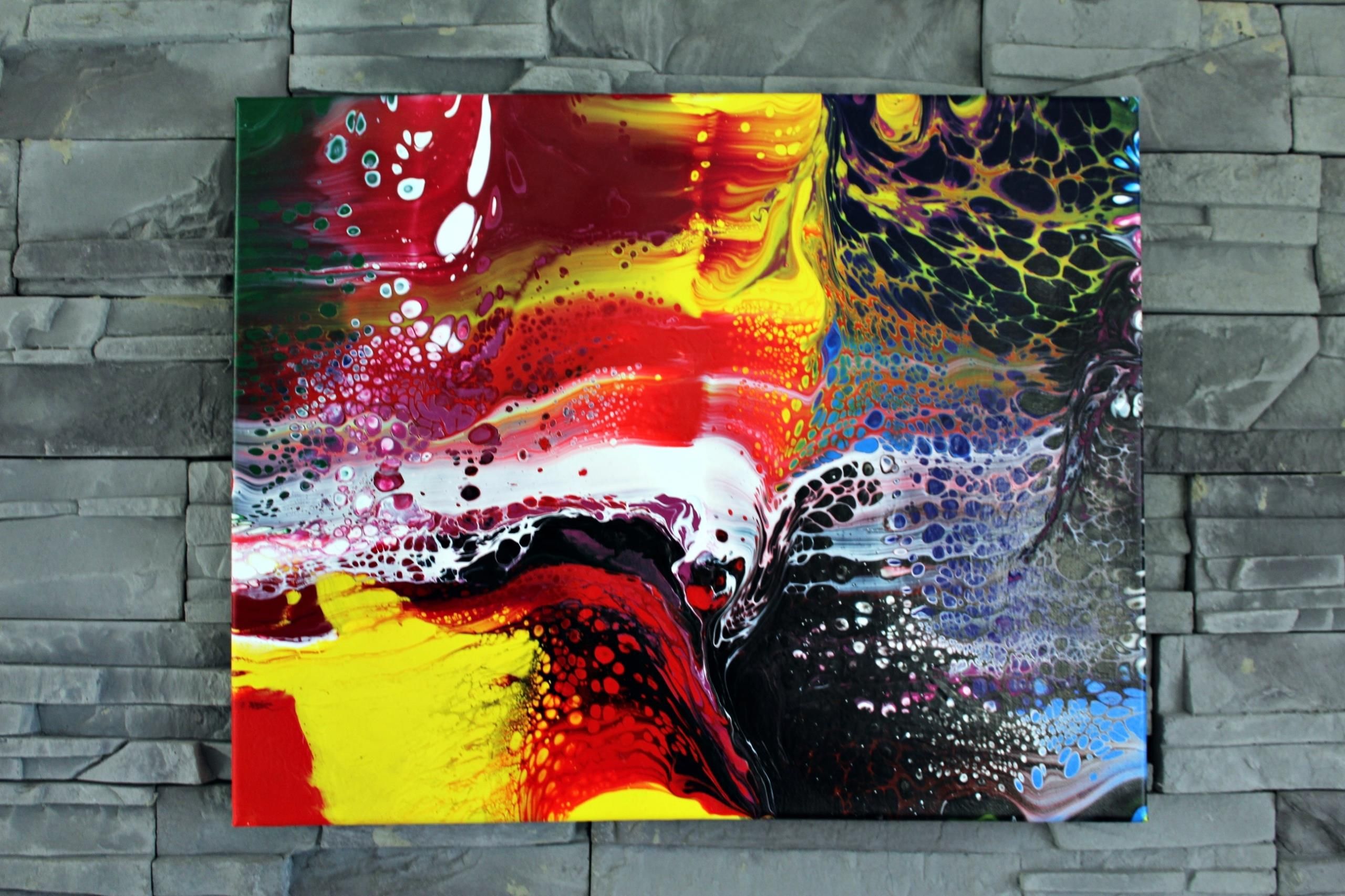 Obraz abstrakcja pouring Ręcznie Malowany - Ceny i opinie - Ceneo.pl