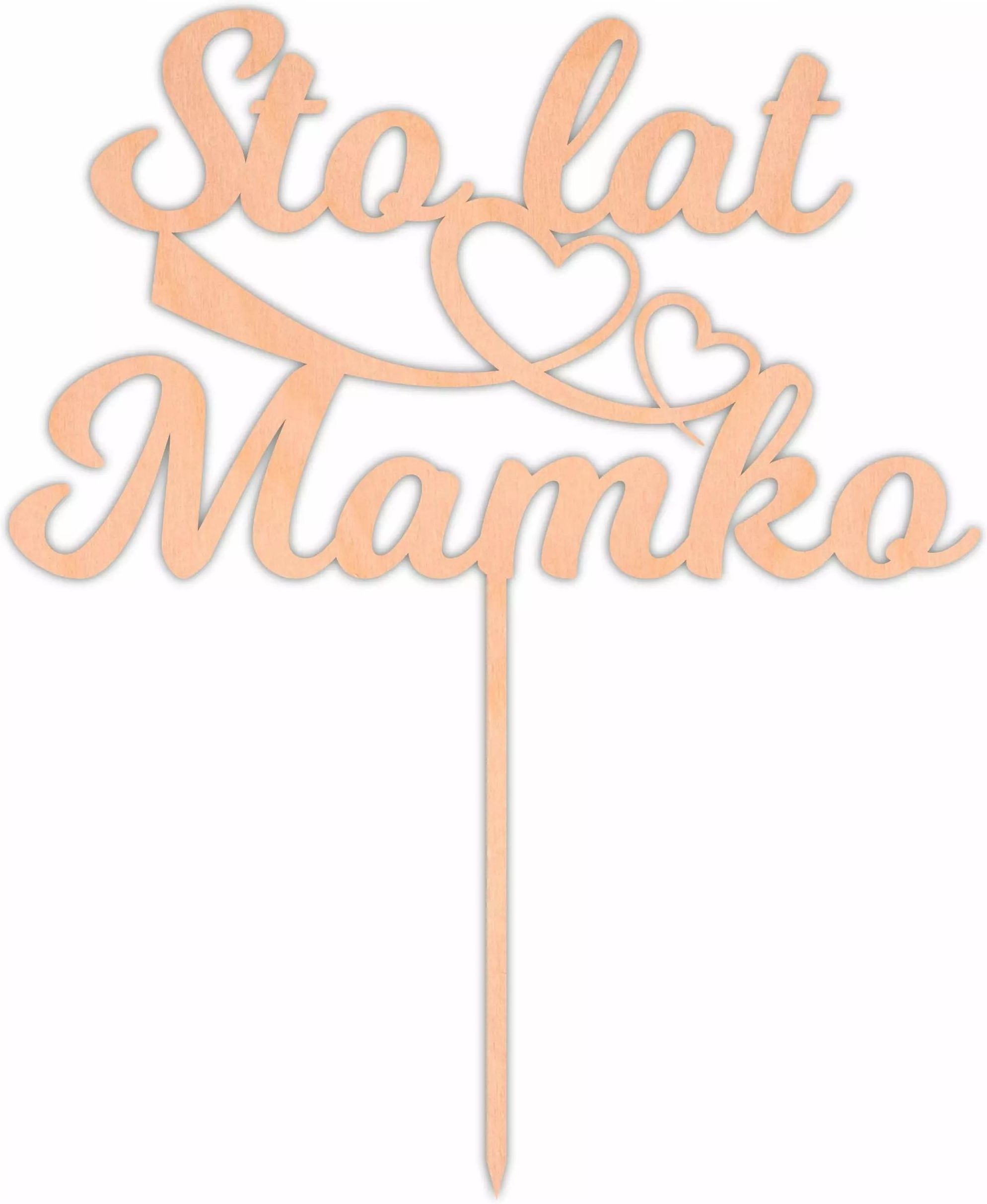 Topper Sto Lat Mamko 24,5x20cm Dekor eko - Ceny i opinie - Ceneo.pl