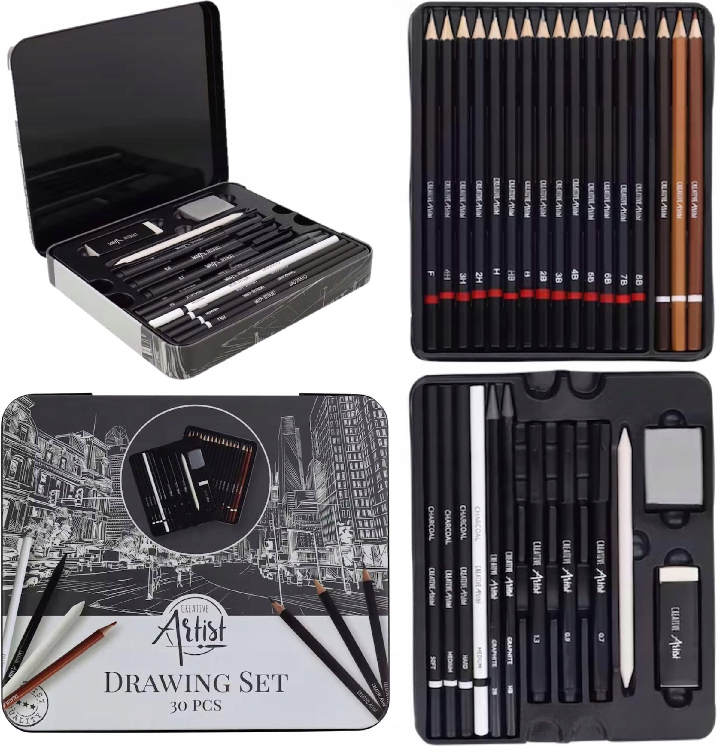 Zestaw Do Rysowania Szkicowania Ołówki 30 szt. - Ceny i opinie - Ceneo.pl