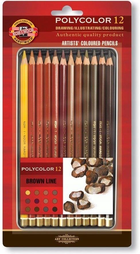 Kredki Polycolor linia brązy 3822 12 kol pud-metal - Ceny i opinie ...