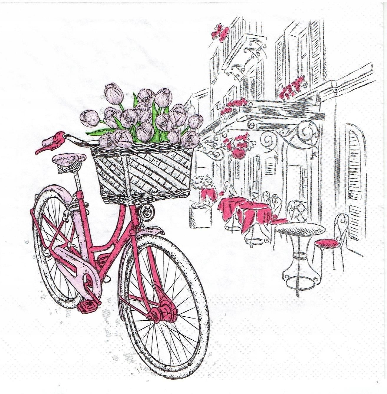 Serwetka decoupage 134Z Rower miasto kawiarnie - Ceny i opinie - Ceneo.pl