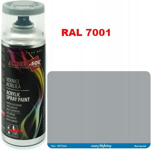 Ambro-Sol Ral 7001 Lakier Akryl Spray Szary Połysk 1233 - Opinie i ceny ...