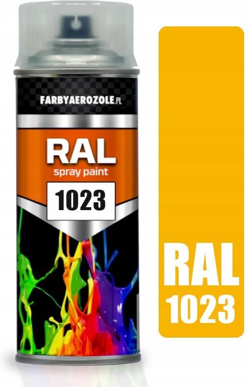 Farbyaerozole Lakier Spray Akrylowy Ral 1023 Żółty Drogowy - Opinie i ...