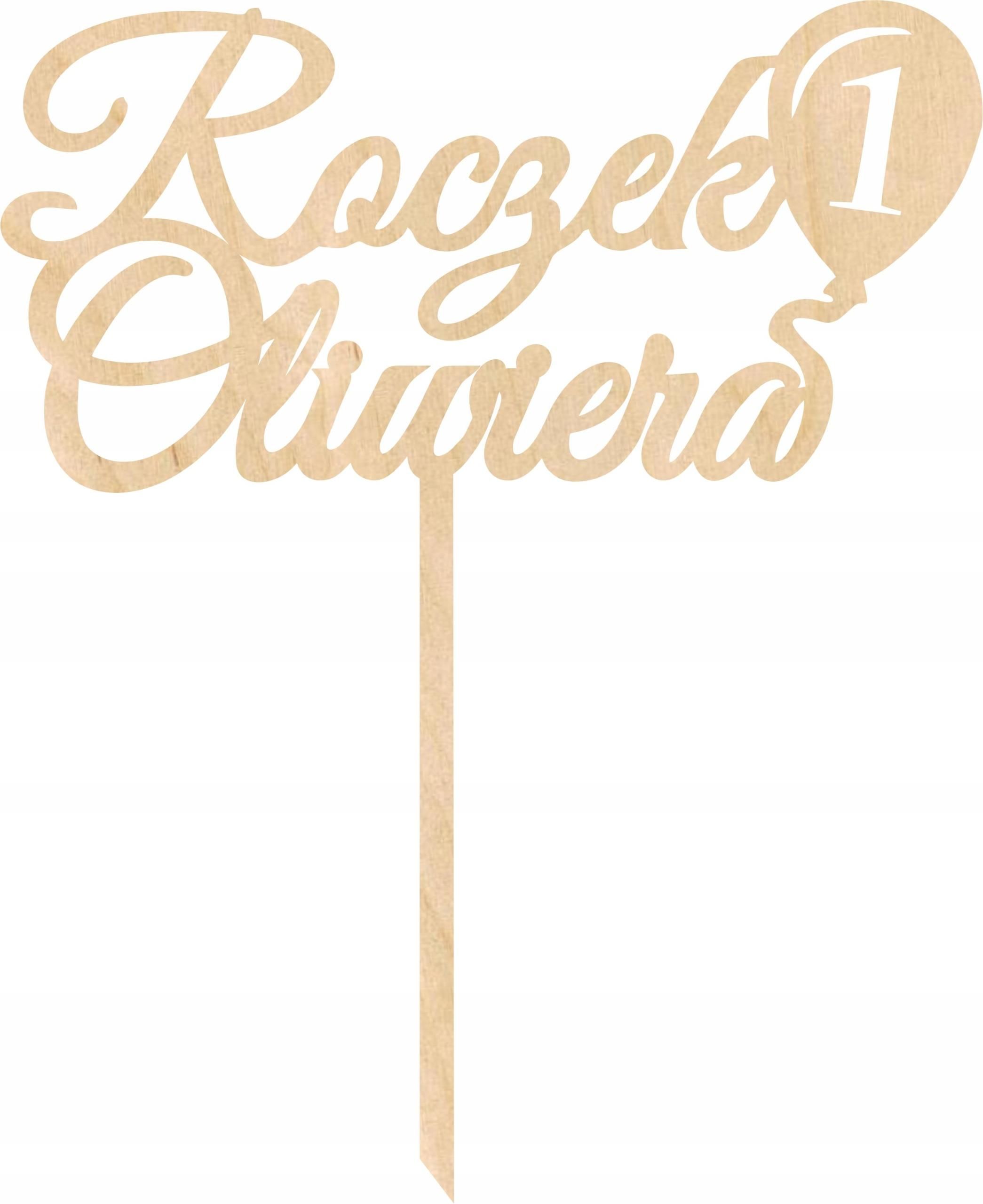 Toper Topper Na Tort Urodziny Roczek Imię Napis - Ceny i opinie - Ceneo.pl