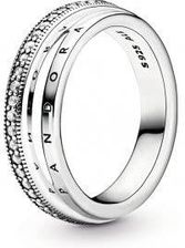 Pandora Potrójny pierścionek Pavé srebro szterlingowe w kolorze ...