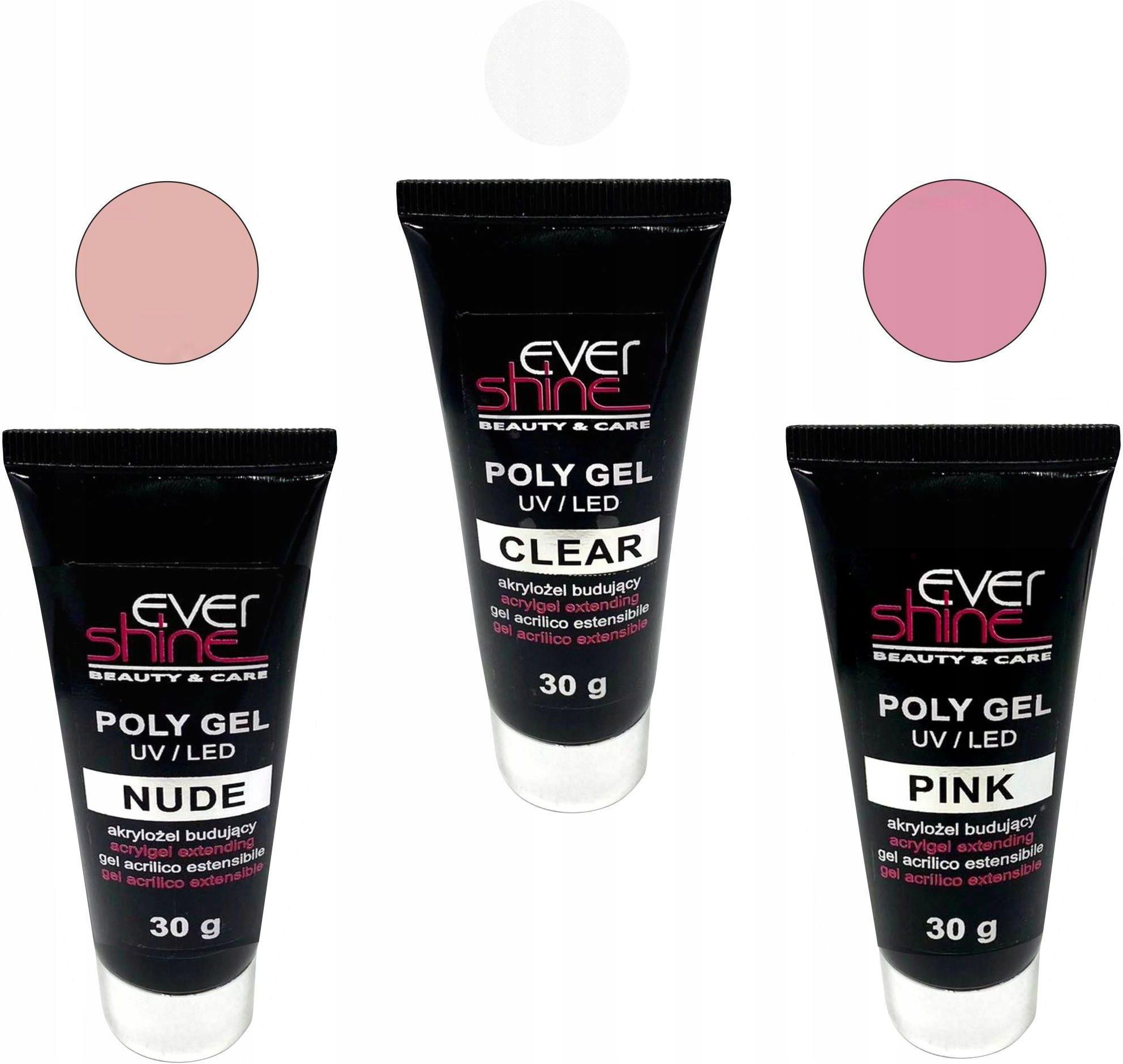 EVERSHINE 2+1 ZESTAW AKRYLOŻEL FLEXY POLYGEL 3X 30ML PGMIX - Opinie i ceny na Ceneo.pl