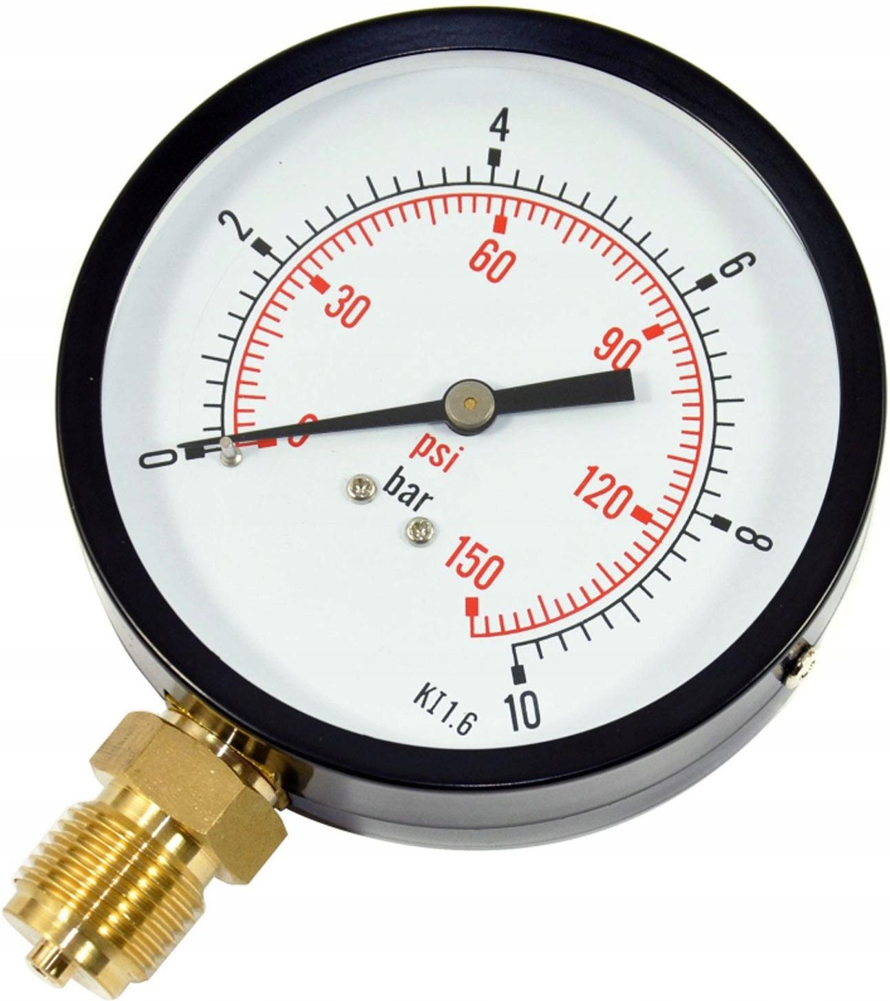 Manometr 0-10 Bar Czytelny Zegar 1/2 Piec M100R010 - opinie i ceny na Ceneo.pl