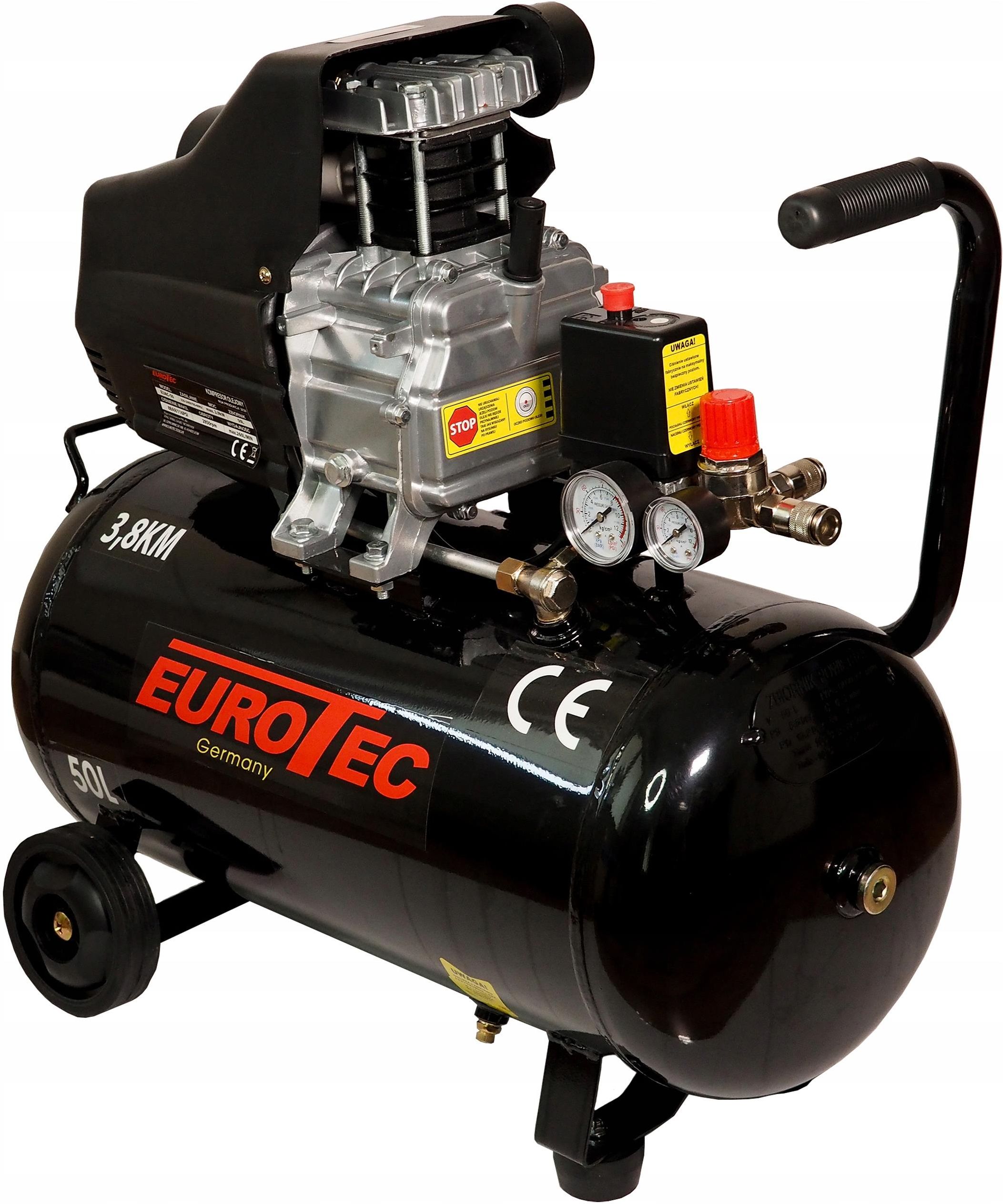 Eurotec Kompresor Olejowy 50L 8Bar EUAC50 - Opinie i ceny na Ceneo.pl
