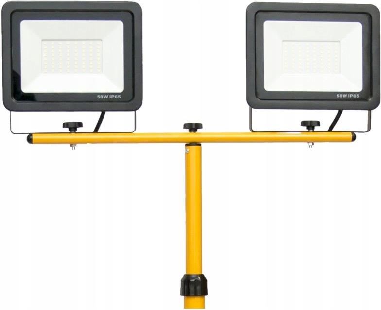 Lampa warsztatowa Led Halogen Statyw Roboczy Stojak 2x30W Lampa Kabe ...