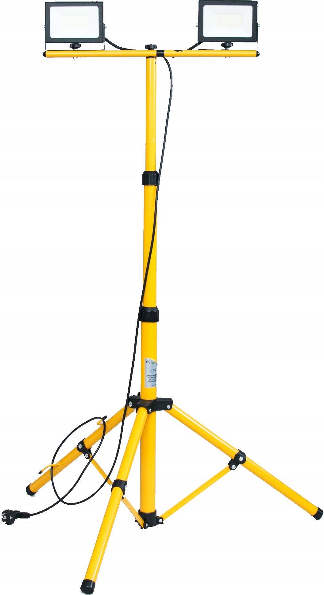 Lampa warsztatowa Led Halogen Statyw Roboczy Stojak 2x30W Lampa Kabe ...