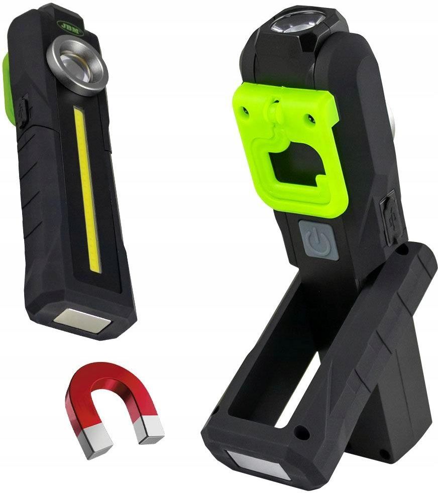 Lampa warsztatowa Jbm Latarka Światło Ciepłe Zimne 3x Led Cob 300lm 5W ...