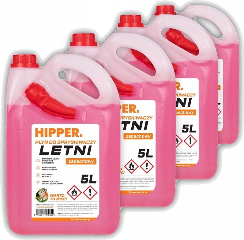 Płyn Letni Do Spryskiwaczy Hipper Zestaw 4X5L - Opinie i ceny na Ceneo.pl