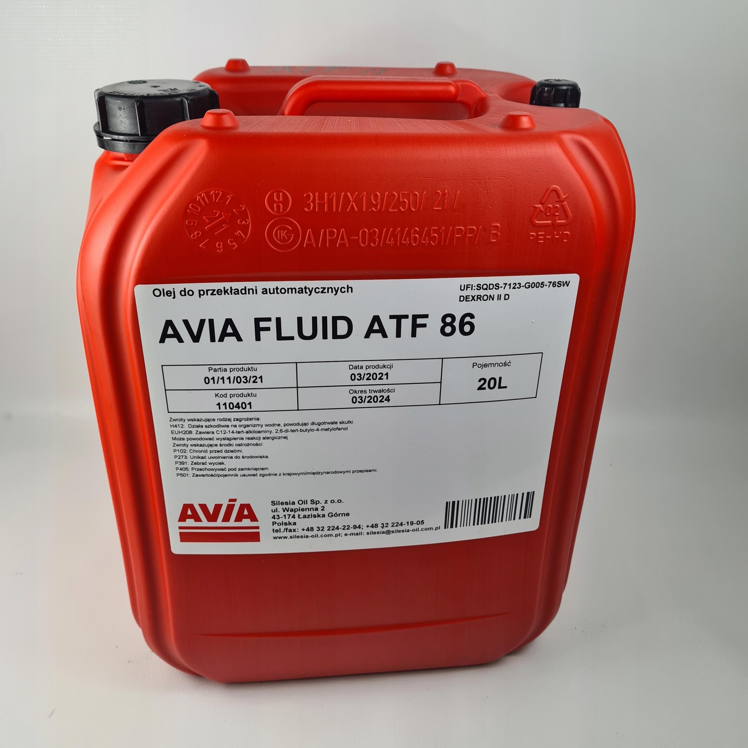 Avia Fluid Atf Ii Dexron Iid 20L - Opinie i ceny na Ceneo.pl