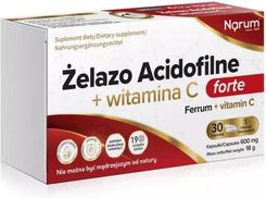 Narum Żelazo Acidofilne + witamina C 600 mg 30kaps. - Opinie i ceny na Ceneo.pl