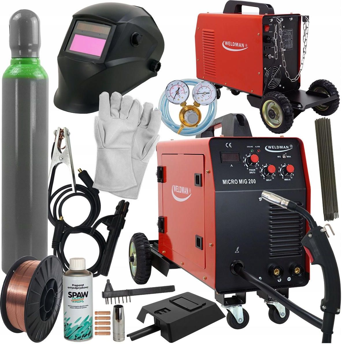 Spawarka Weldman Migomat Spawarka Mig/Mag 200A Mig 200 Mma Zestaw - Opinie i ceny na Ceneo.pl