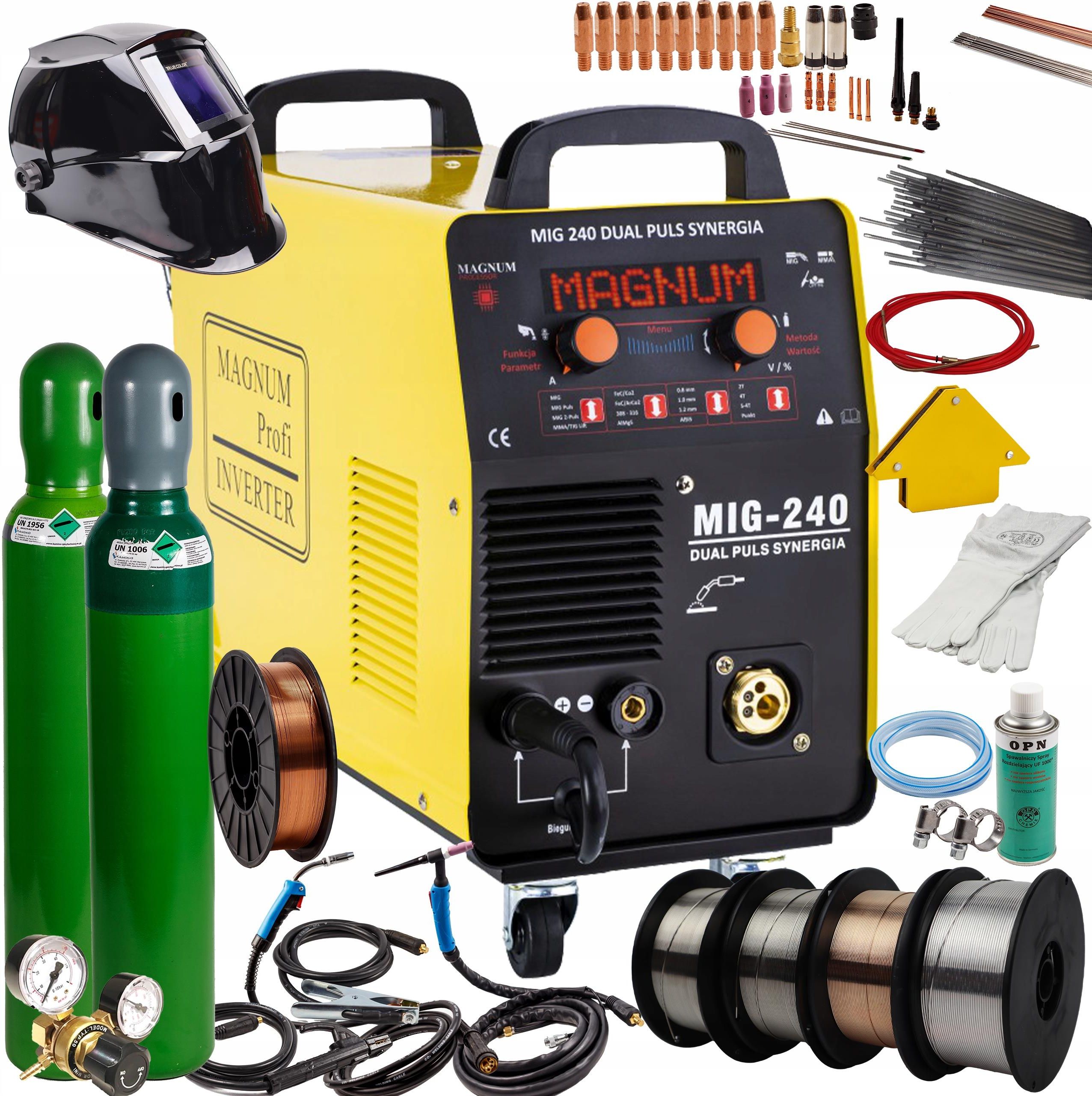 Spawarka Magnum Technology Migomat Dual Puls 240 Synergia 4X4 Zestaw ...