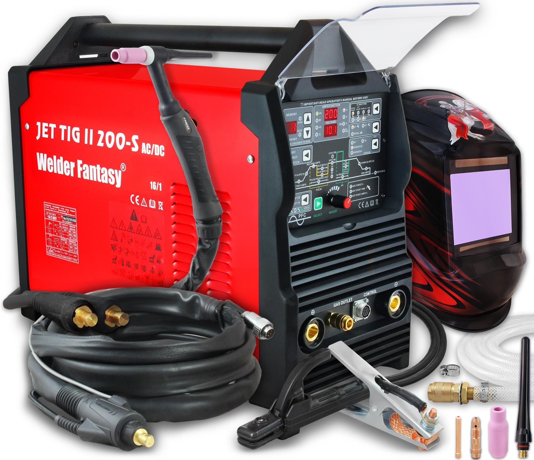 Spawarka Welder Fantasy Spawarka Jet Tig Ii 200-S Ac/Dc Przyłbica 3037 ...