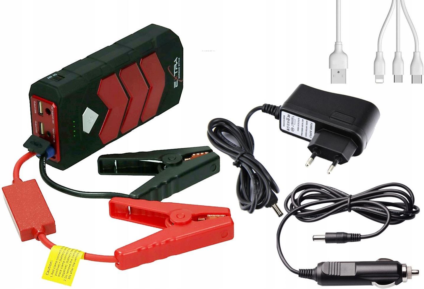 Prostownik do akumulatora Urządzenie Rozruchowe Jump Starter Booster ...