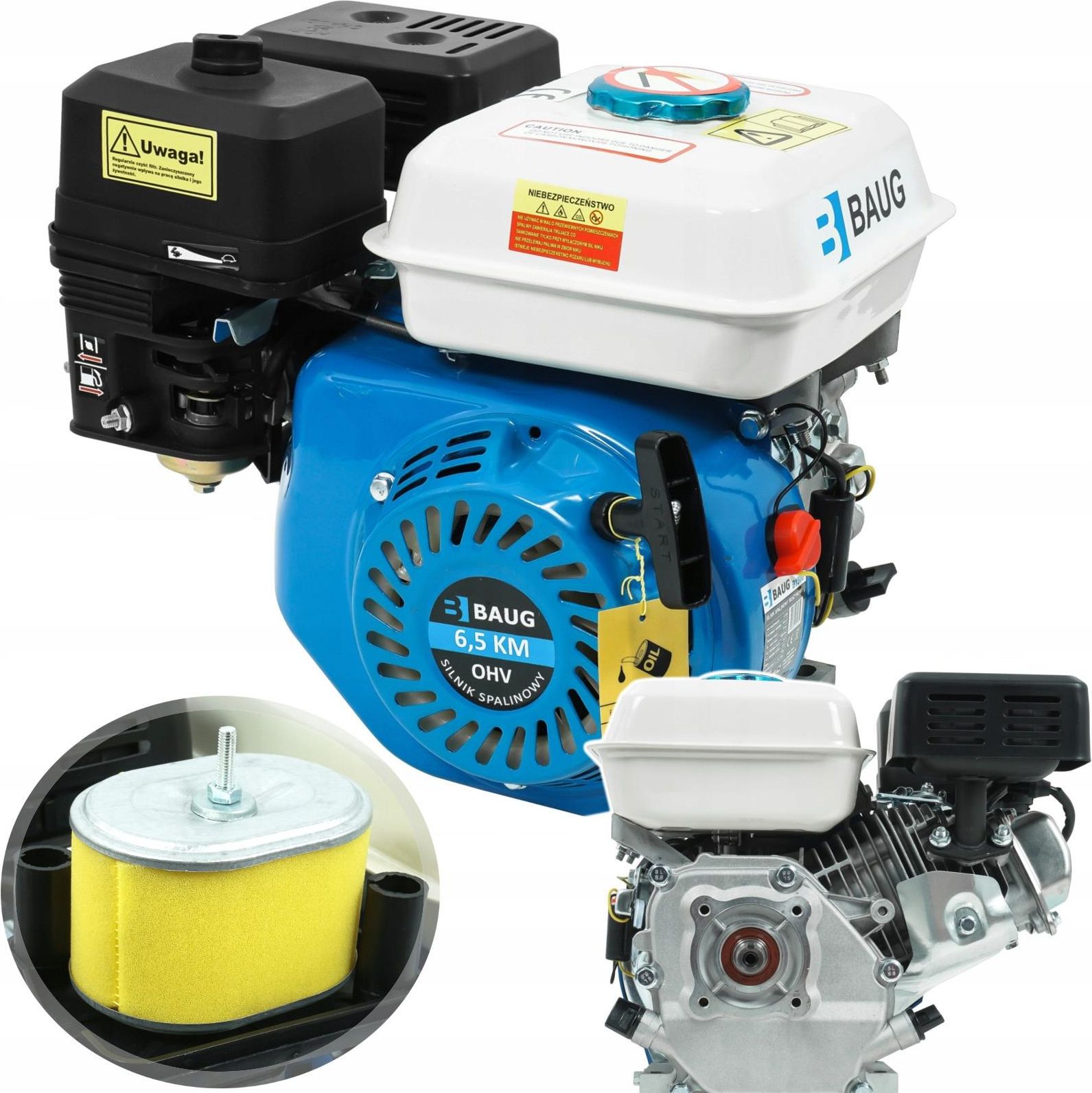 Akcesoria do narzędzi spalinowych Silnik Spalinowy 168F Gx160 Ohv 6,5Km Wałek 20Mm - Opinie i ...