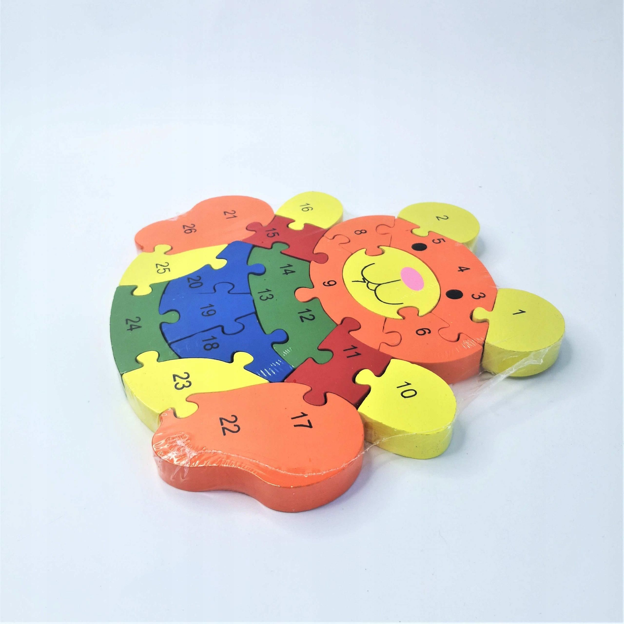 7&7 Drewniane Puzzle Litery Cyfry 3D Układanka Miś - Ceny i opinie ...