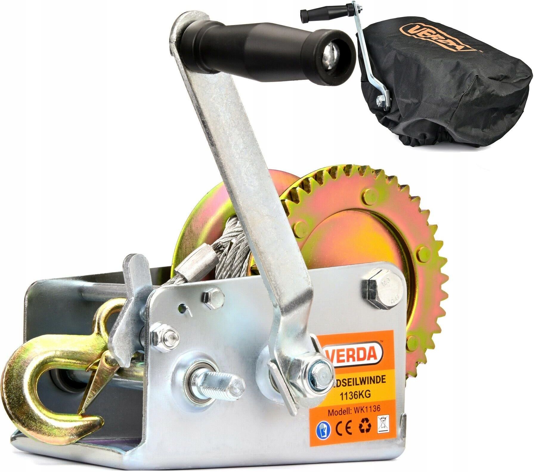Narzędzia do warsztatu Verda Wyciągarka Wciągarka Korbowa Linowa Ręczna ...