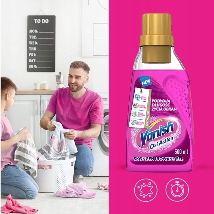 Vanish Oxi Odplamiacz Żel Pink Do Kolorów 2X 500Ml - Opinie i ...