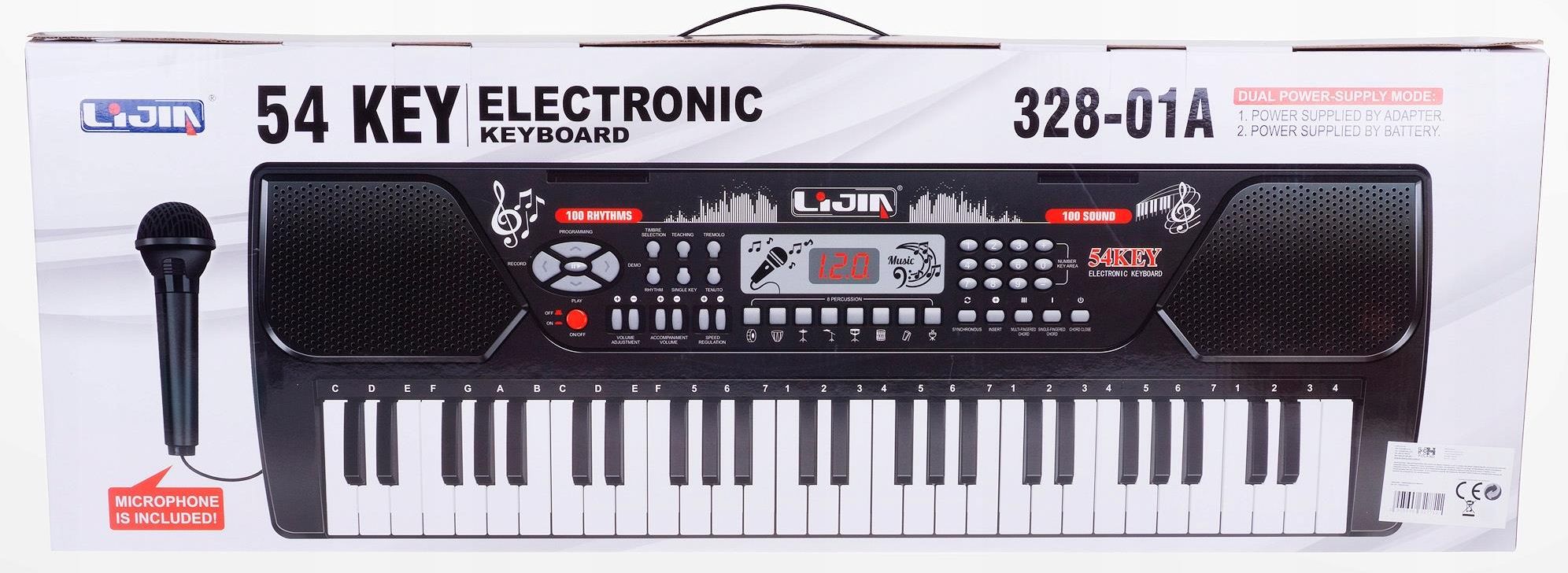 Lijin Organy Keyboard Mikrofon 54 Klawisze Zasilacz - Ceny i opinie ...