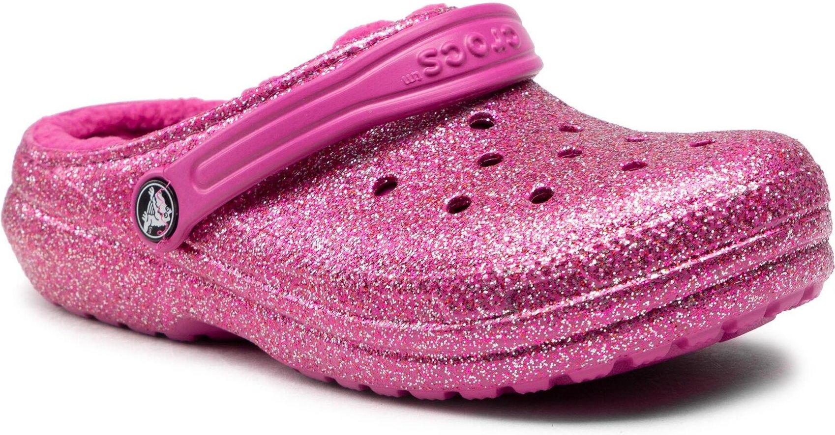 Crocs Klapki Classic Lined Glitter Clog K 207462 Różowy - Ceny i opinie ...