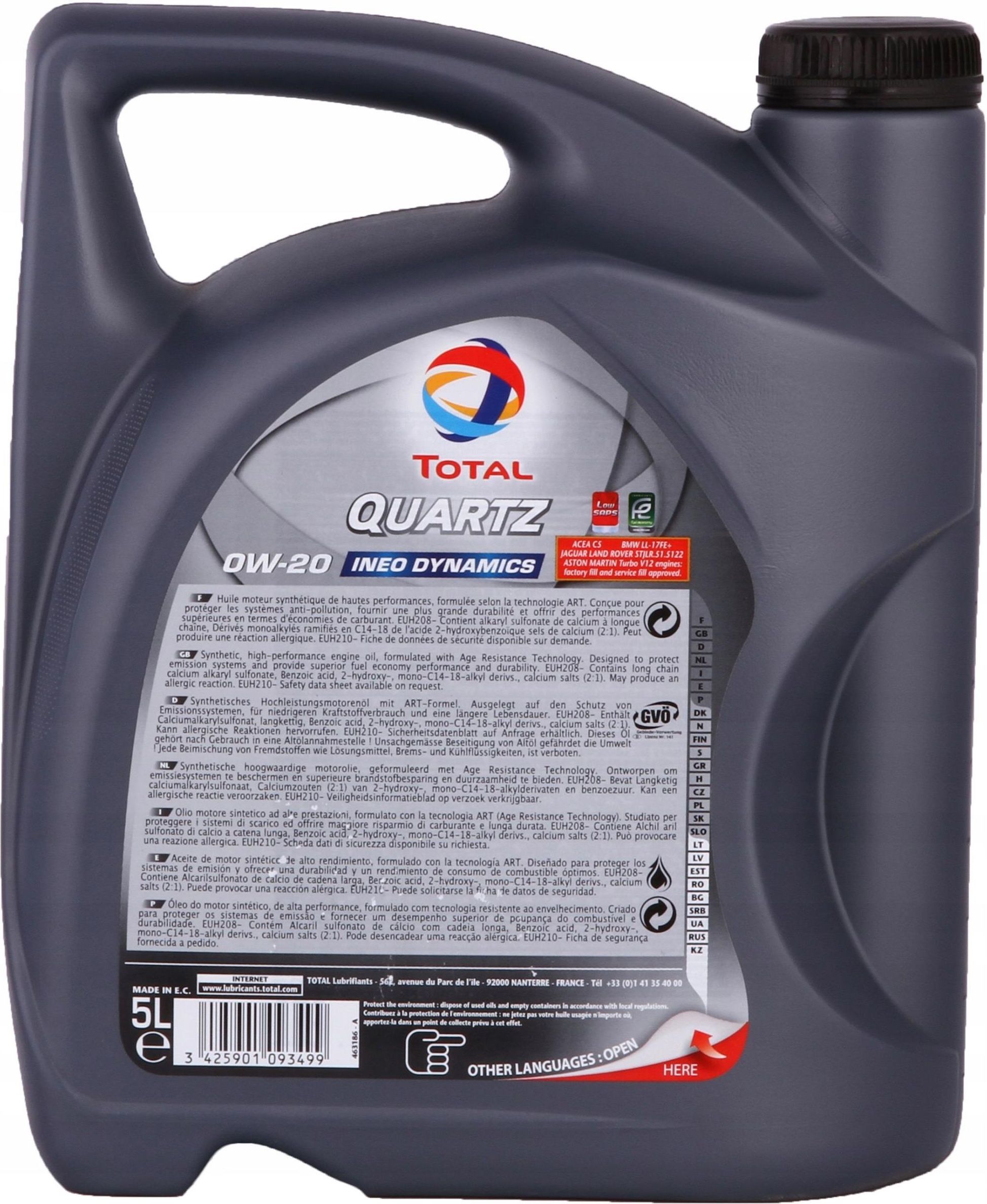 Total Quartz Ineo Dynamics 0W20 5l - opinie i ceny na Ceneo.pl