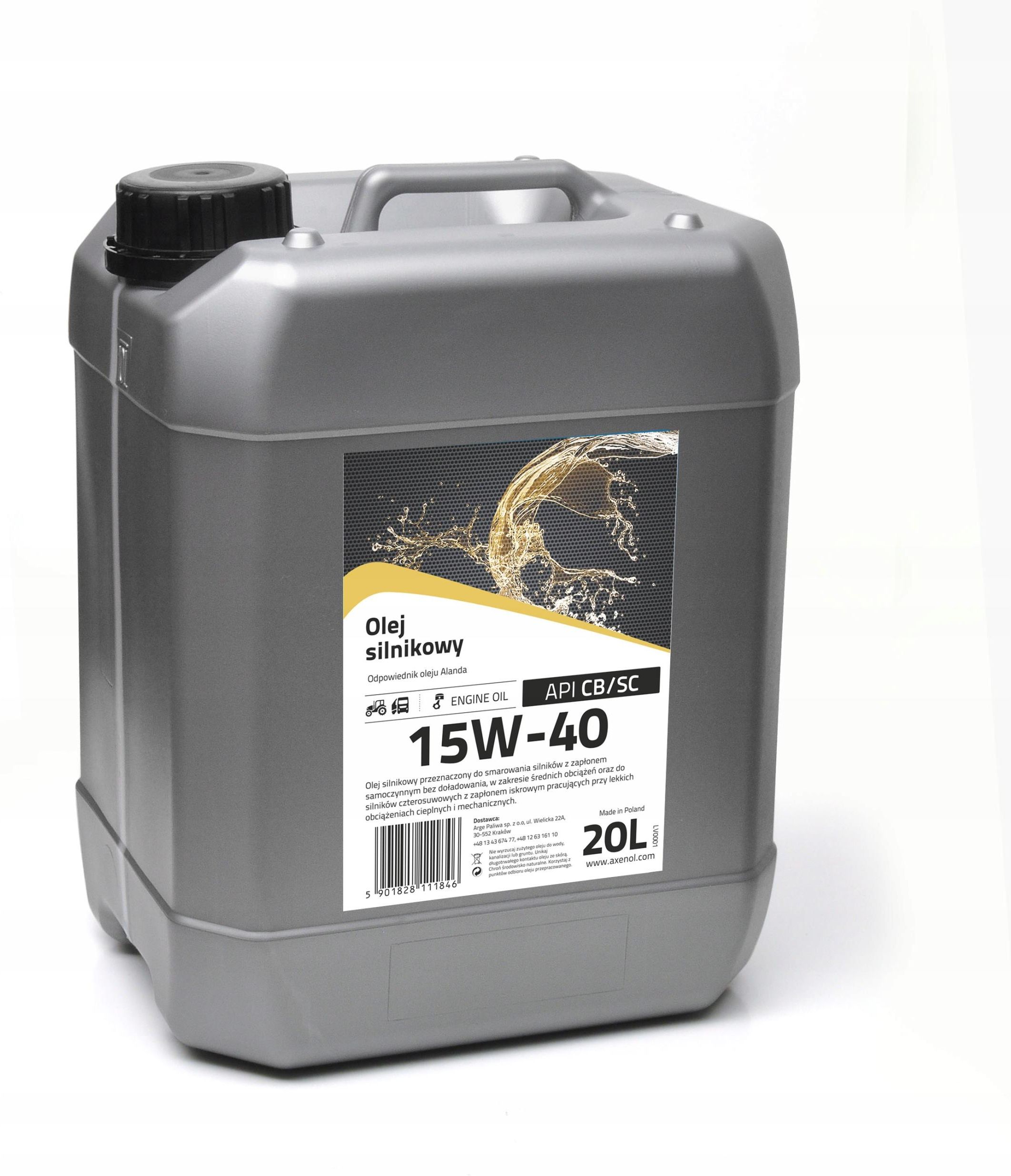 Olej silnikowy Axenol Superol A.Cb/Sc 15W40 20L - Opinie i ceny na Ceneo.pl