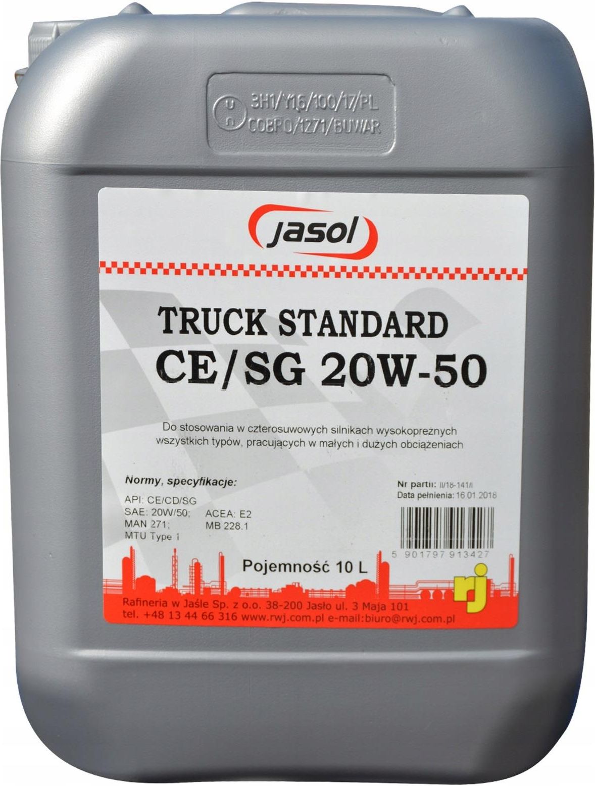 Jasol Ce/Sg 20W50 10l - opinie i ceny na Ceneo.pl