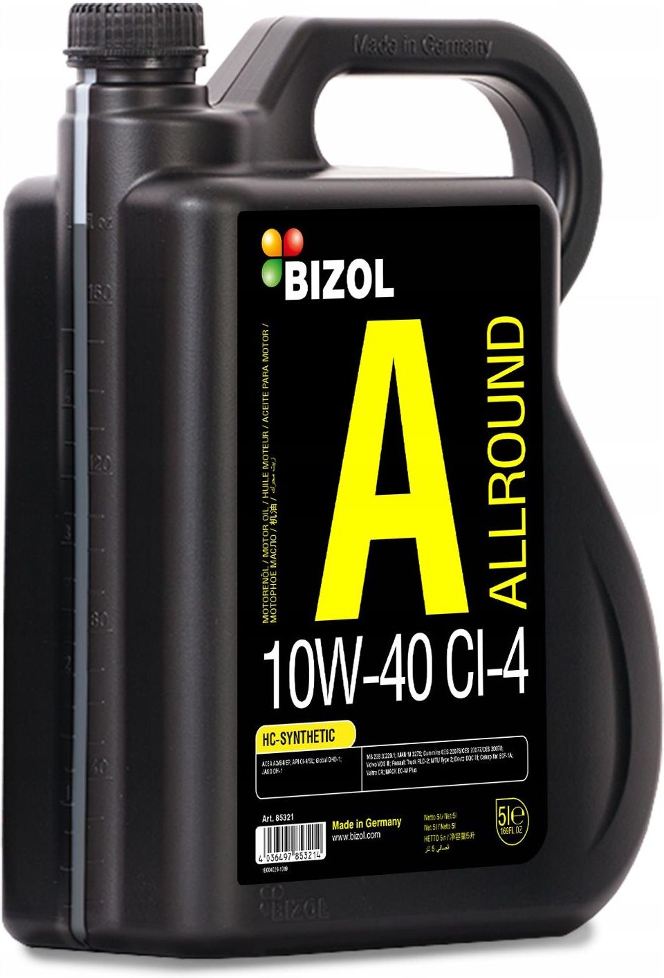 Bizol Allround 10W40 A3/B4 Ci-4 5l - opinie i ceny na Ceneo.pl