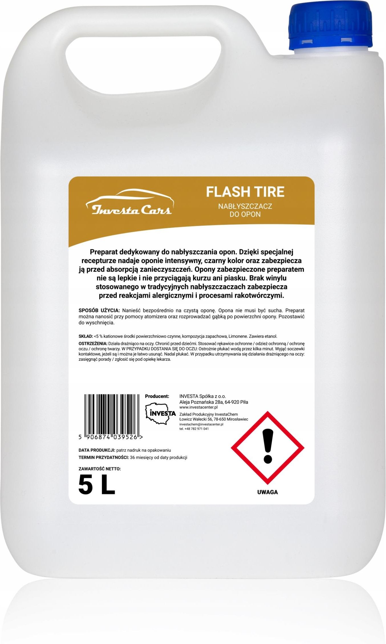 Investacars Investa Cars Nabłyszczacz Do Opon 5L Flash Tire - Opinie i ...