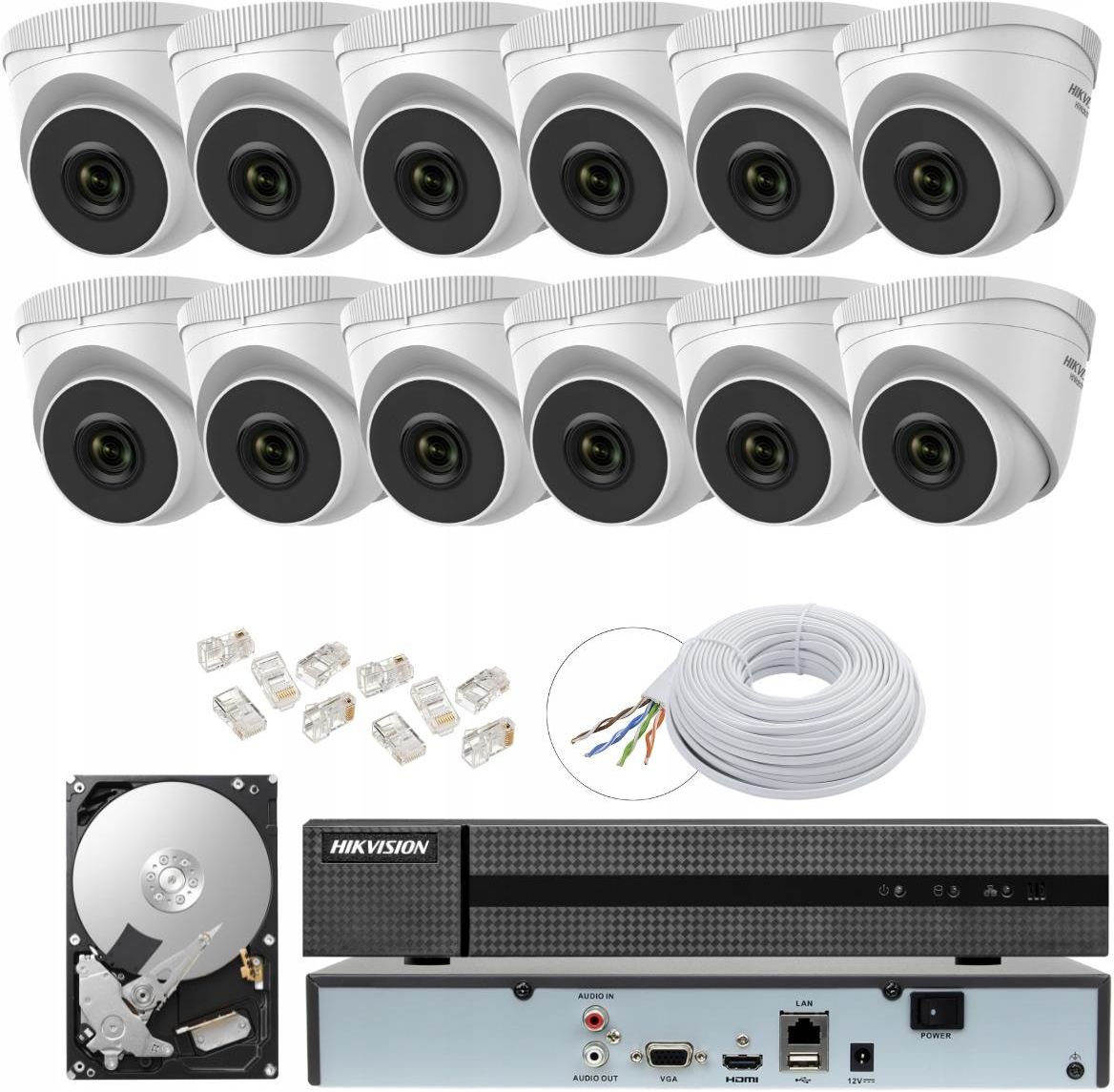 Zestaw do monitoringu HIKVISION SYSTEM 12 KAMER MONITORINGU ZEWNĘTRZNY ...