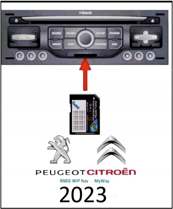 Mapa do nawigacji CITROEN MAPA RNEG 2023 C8 C5 C4 C3 BERLINGO ...