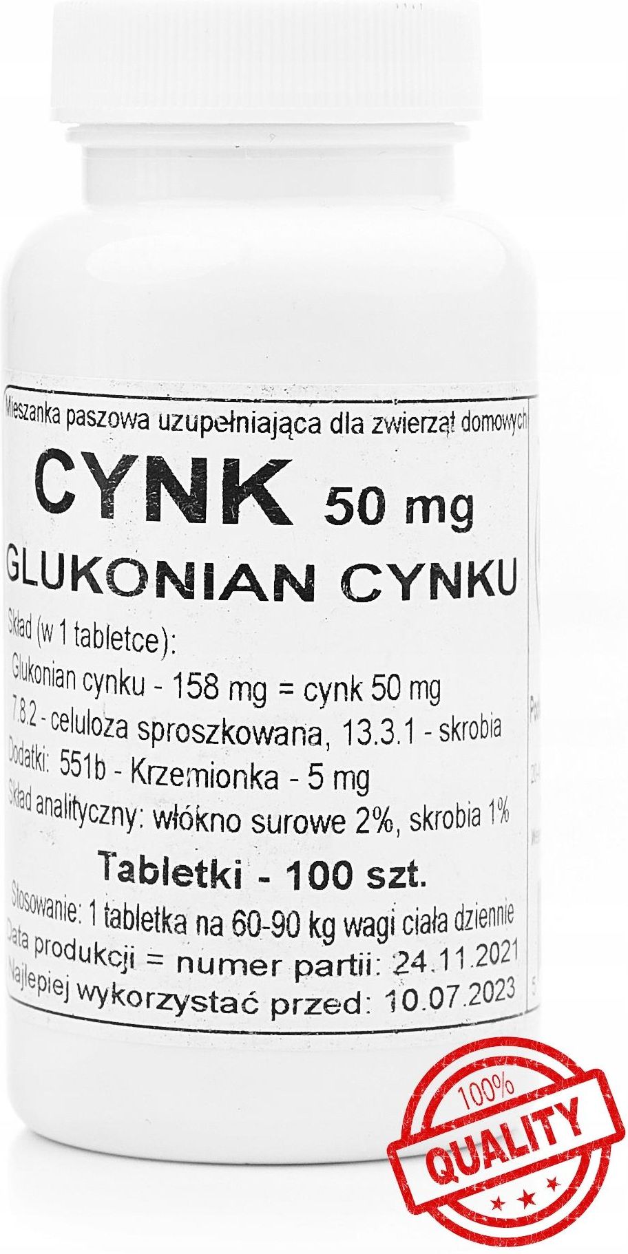 INNA CYNK ORGANICZNY TABLETKI 100SZT/50 MG PODKOWA ...