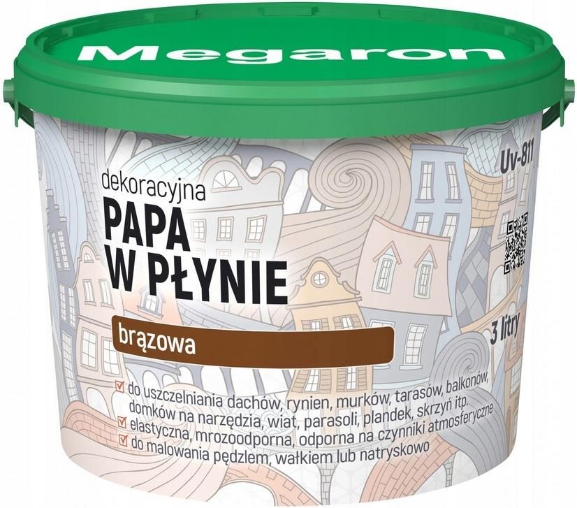 Megaron Papa W Płynie Dekoracyjna Brązowa 3L 5900508138036 - Pokrycia ...