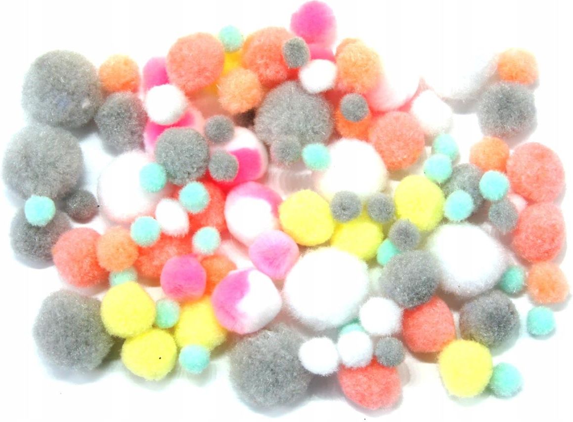 Pomponiki, pompony Paka mix 100szt.pastelowe - Ceny i opinie - Ceneo.pl