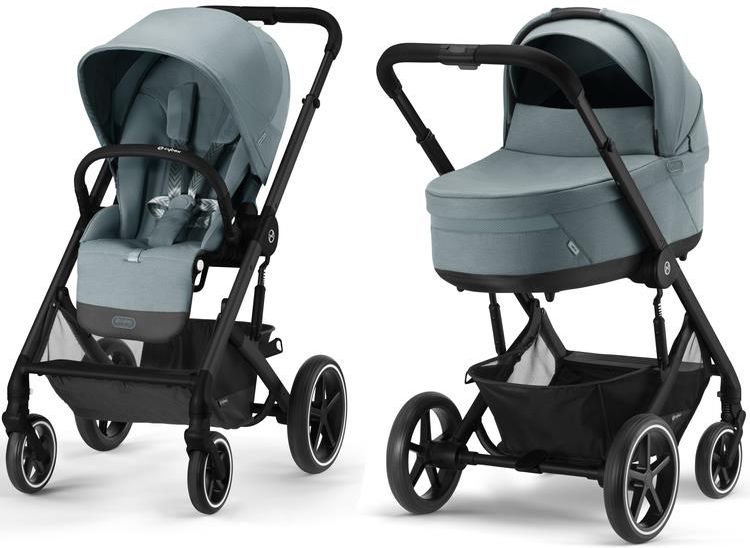 Wózek Cybex Balios S Lux Wózek Głęboko-Spacerowy Sky Blue Rama Czarna ...